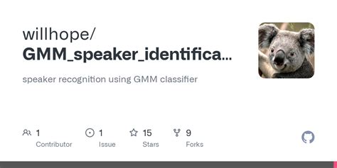 github willhope gmm speaker identification speaker recognition using
