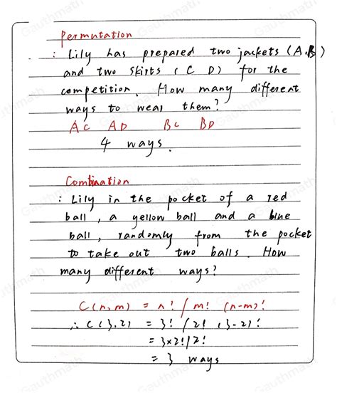 Solved Give Two Examplesone For Permutation And One For Combination