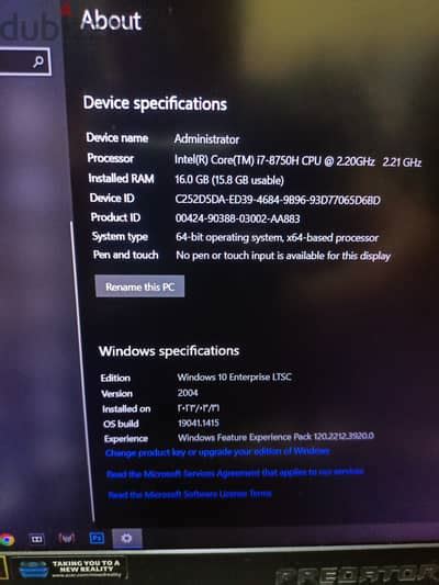 لاب توب Aser جيل ثامن كارت شاشه 6جيجا استعمال خفيف Laptop Computers