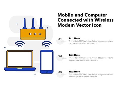 Mobile And Computer Connected With Wireless Modem Vector Icon Ppt PowerPoint Presentation Show