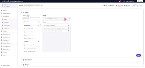 Calculation Models Beginning Balance Onetime To M Datarails