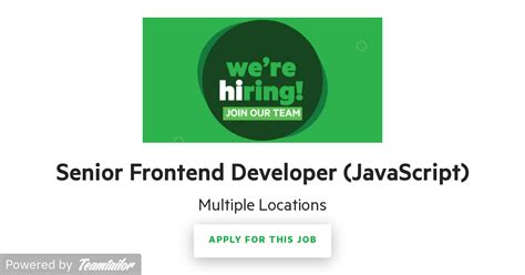 Senior Frontend Developer Javascript Everymatrix