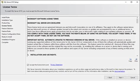 mssql database installation and configuration