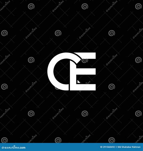 CE Or EC Letter Design With Different Colour And Illustration Abstract Letter Design Stock