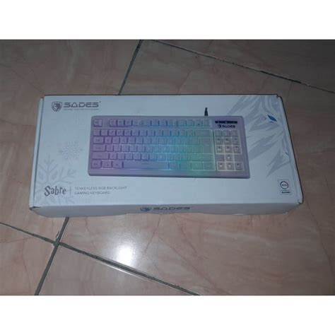Jual [second] Keyboard Gaming Sades Sabre Tkl Rgb Membrane Shopee