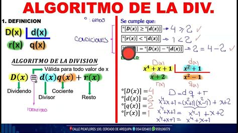 Matemáticas Algebra Algoritmos De La División Bio Youtube