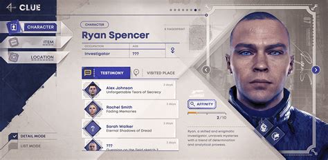 detective adventure game ui behance