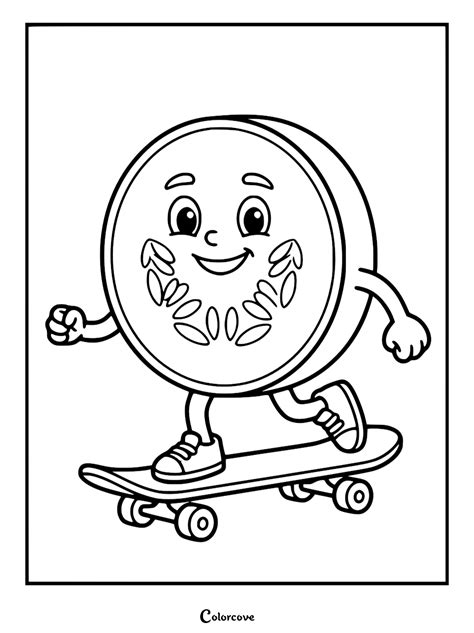 Healthy Foods Colouring Pages
