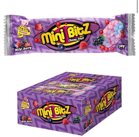 Mini Bitz Chewy Candy Wild Berry Flavour Ama Bom Bom Sweets