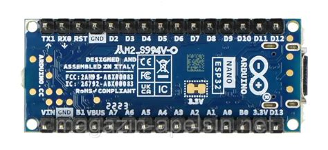 Модуль Arduino Nano на базе микросхемы Esp32 с разъемами Abx00083