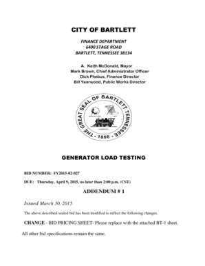 Fillable Online GENERATOR LOAD TESTING Fax Email Print PdfFiller