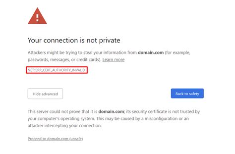 How To Fix NET ERR CERT AUTHORITY INVALID Methods