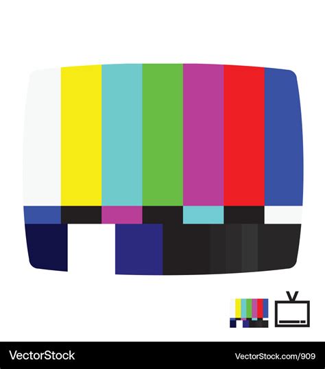 Smpte Color Bars Test Pattern Royalty Free Vector Image