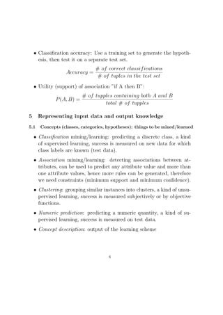 Data Mining Knowledge Representation Notes PDF