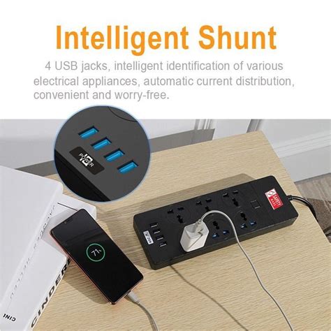 W Universal Power Socket Hole USB Extension Smart Wiring Universal Hole Standard Power