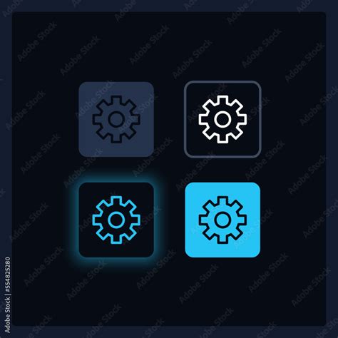 Setting Gear Ui Elements Kit Software Configuration Isolated Vector Components Flat Navigation