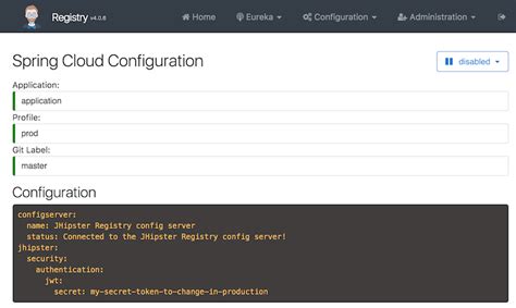 jhipster registry
