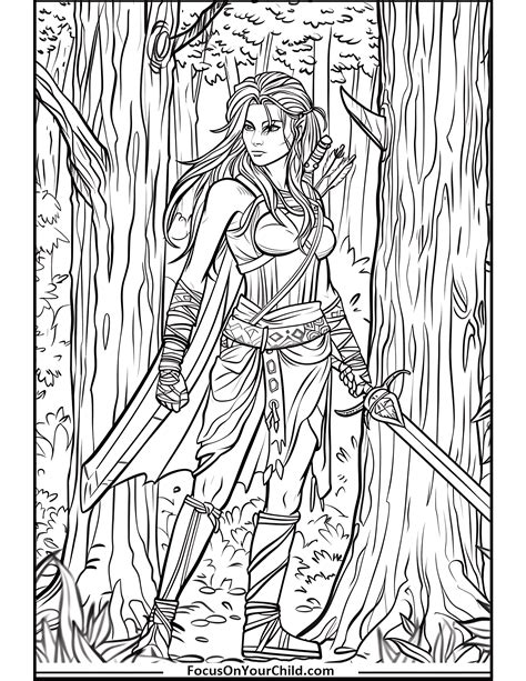50 Warrior Woman Coloring Pages Free Pdf Printables