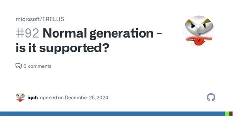 Normal Generation Is It Supported · Issue 92 · Microsofttrellis · Github