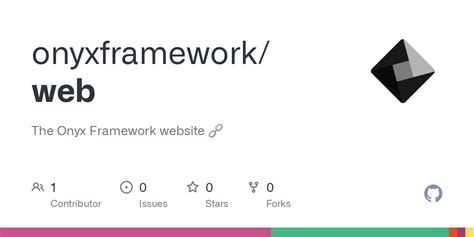 Github Onyxframeworkweb The Onyx Framework Website 🔗