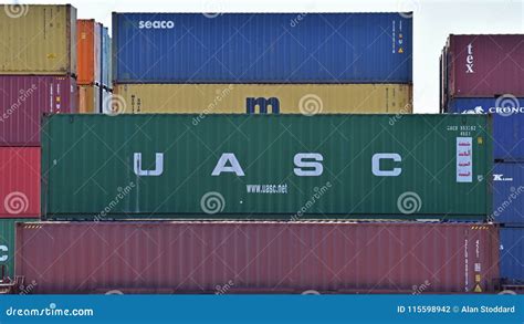 Intermodal Container Stack Is Colorful Editorial Image Cartoondealer