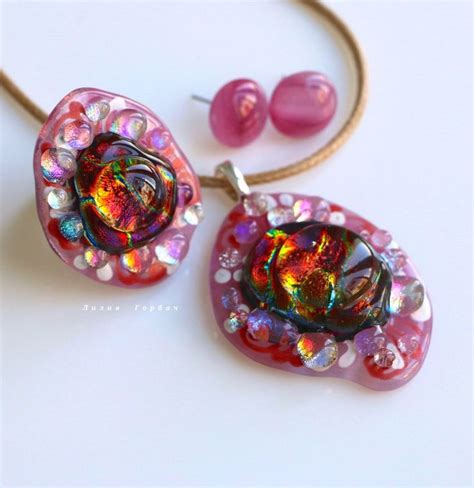 Из стекла Фьюзинг Искусство из смолы Бижу Украшения