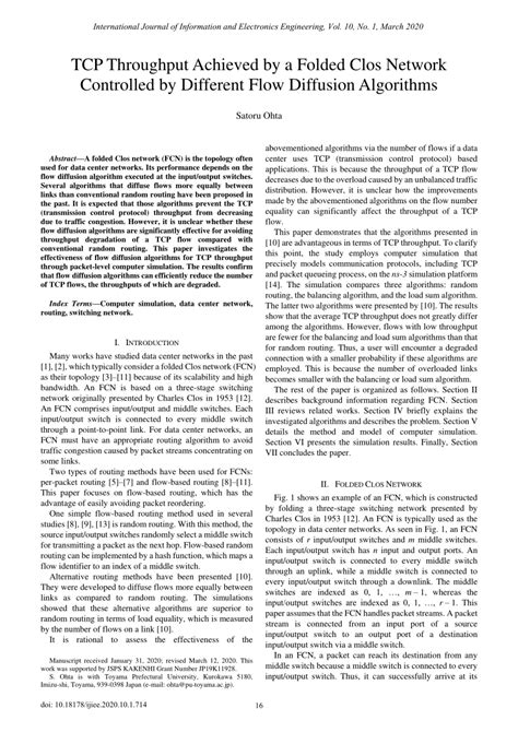 Pdf Tcp Throughput Achieved By A Folded Clos Network Controlled By