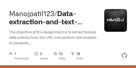 GitHub Manojpatil Data Extraction And Text Analysis The Objective Of This Assignment Is To