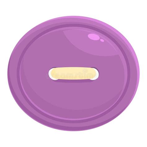 Oval Button Icon Cartoon Vector Craft Cute Art Stock Vector