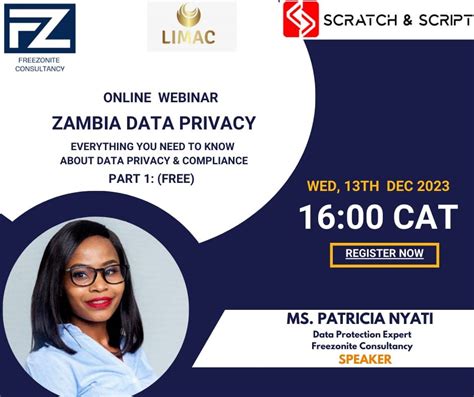 Scratch And Script Limited On Linkedin Dataprotection Zambia Dataprivacy Webinar