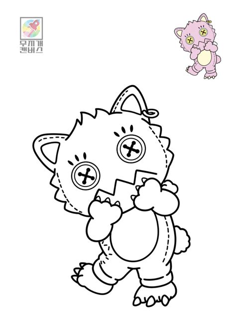 산리오 색칠도안 카리바딕스 무지개캔버스 색칠공부 무료도안