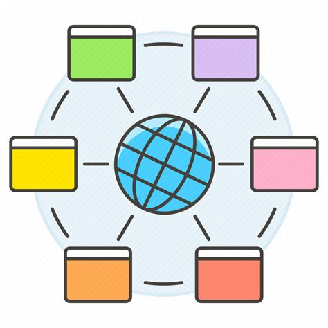 Browser Client Coding Connect Global Globe Network Icon