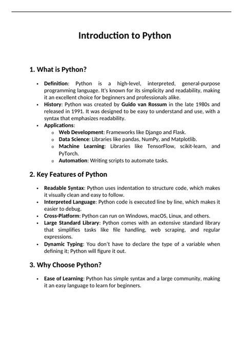 Introduction To Python A Guide With Examples Cs 101 Stuvia Us