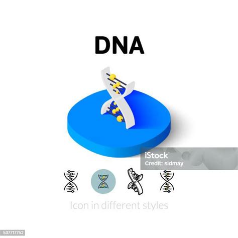 Dna 아이콘크기 다른 스타일로 Dna에 대한 스톡 벡터 아트 및 기타 이미지 Dna 아이콘 3차원 형태 Istock