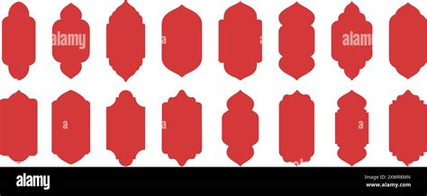 Arabic Window Shapes Vintage Islamic Architectural Arch Labels