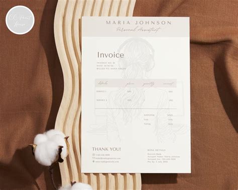 Personal Assistant Invoice Template Virtual Assistant Editable Template