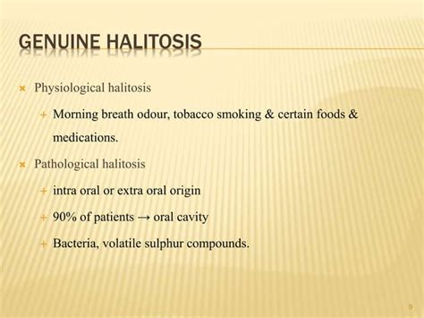 Halitosis Pptx Dental Health Diseases And Conditions