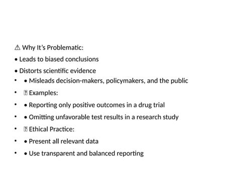 Selectivereportingmisrepresentationpptx