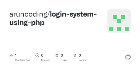 Github Aruncoding Login System Using Php