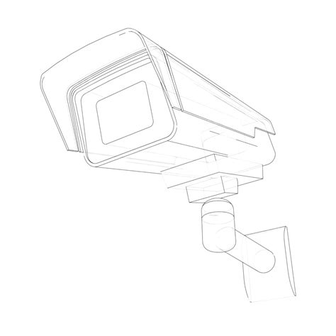Outline Cctv Camera Security Camera Vector Safety Lens Drawing Vector Safety Lens Drawing Png