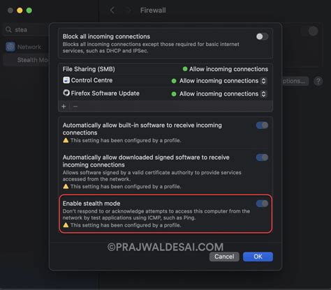 Enable Stealth Mode On MacOS Using Intune Prajwal Desai