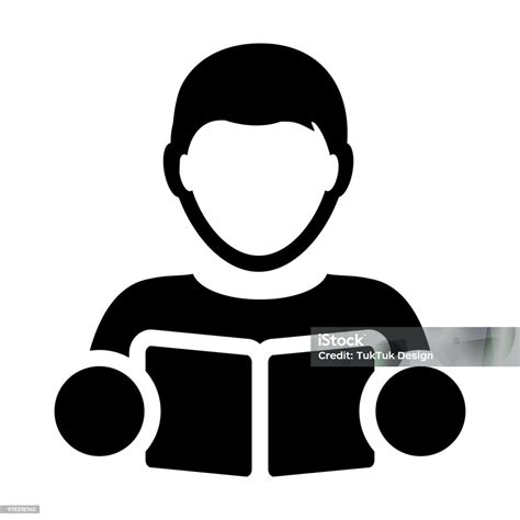 남자 학생 또는 교사 학교 대학 및 대학 교육 문양 그림 기호에 대 한 사람 프로필 아바타 책 아이콘 벡터 개인 지도 교사에 대한 스톡 벡터 아트 및 기타 이미지 Istock