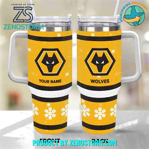 Rhinestone Bling Wolverhampton Wanderers Epl Custom Stanley Cup 40 Oz 30 Oz Tumbler With Handle