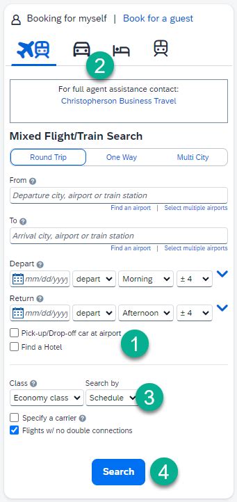 Concur Travel Booking Airfare In Concur
