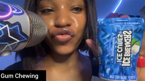 Asmr Gum Chewing And Whispering~ Trying Out A New Gum Gum Review Youtube