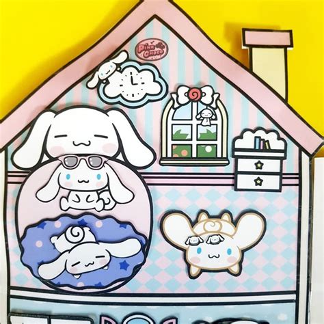 시나모롤 집 꾸미기 스퀴시북 만들기 무료도안 Diy Cinnamoroll House Quiet Book Paper