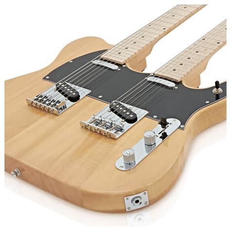 Knoxville Double Neck Guitar By Gear4music Natural Nearly New At
