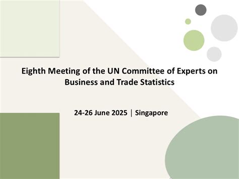 Unsd Uncebts — Un Committee Of Experts On Business And Trade Statistics