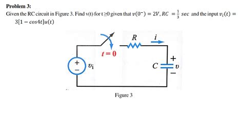 solved given the rc circuit in figure 3 find v t for t