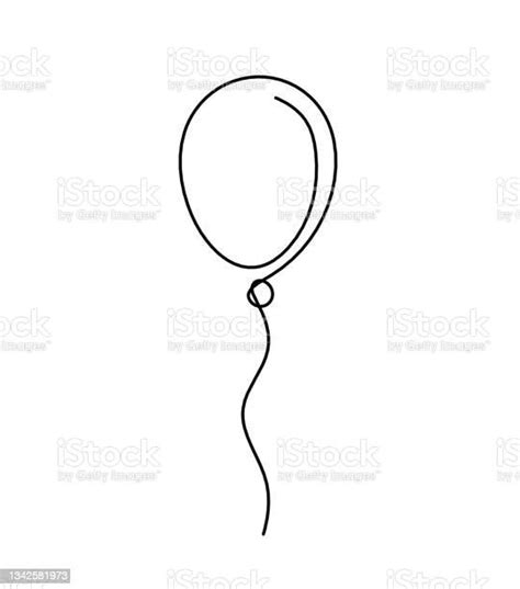 흰색 배경에 줄 그리기로 추상 공기 풍선 기념일에 대한 스톡 벡터 아트 및 기타 이미지 기념일 낙서 드로잉 로고 Istock